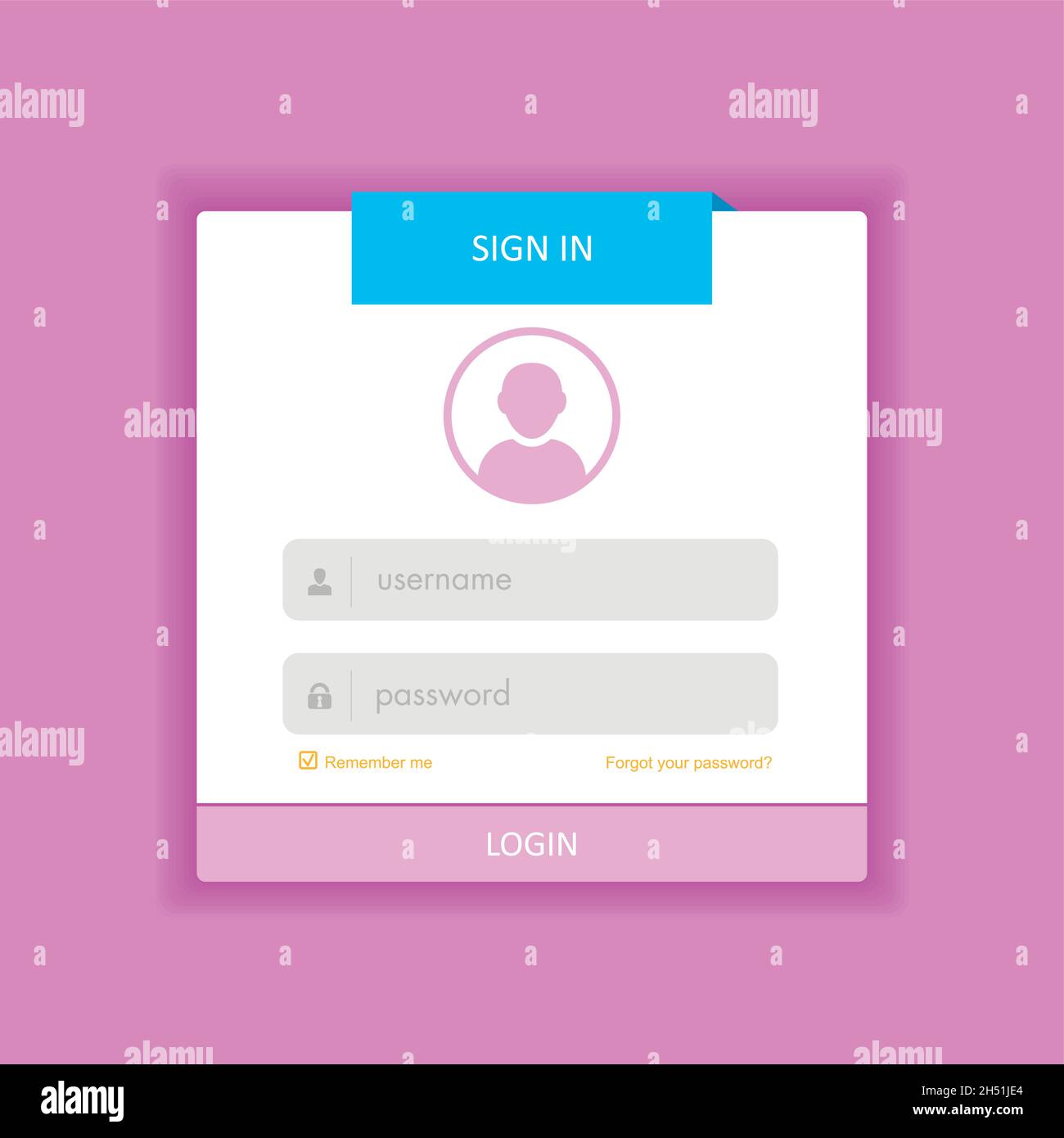 The modern vector login form design eps 10 Stock Vector Image & Art - Alamy