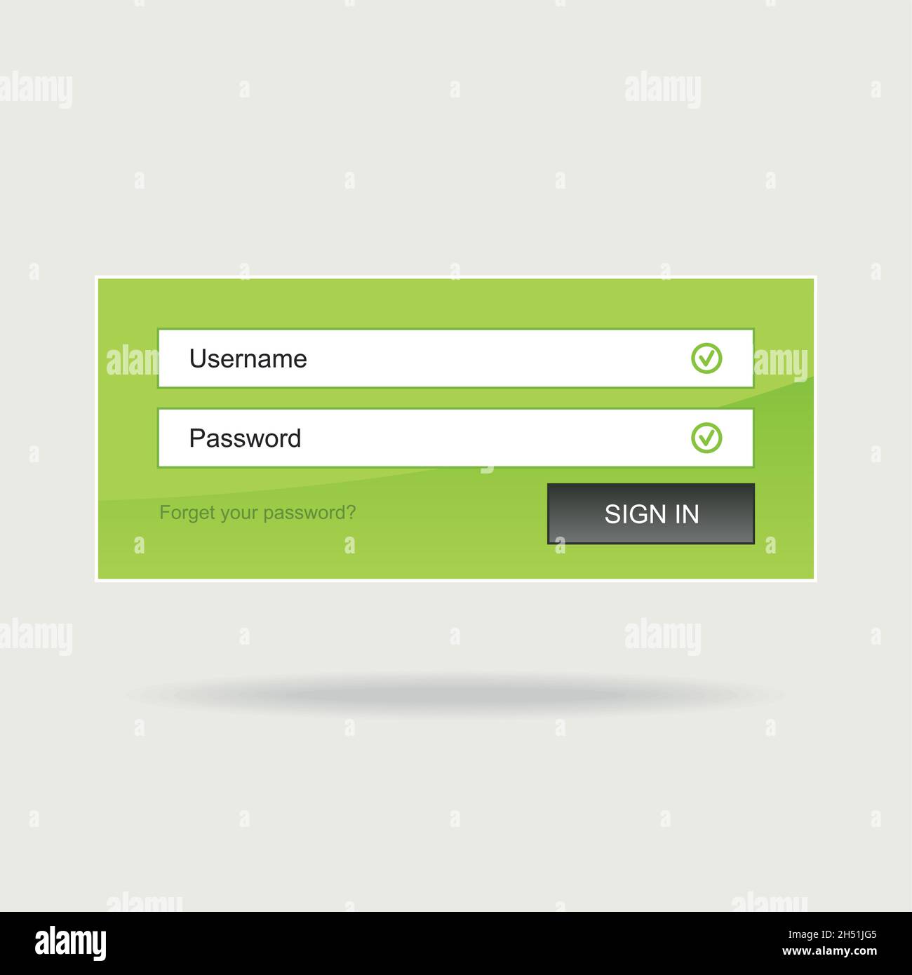 The modern vector login form eps 10 Stock Vector Image & Art - Alamy