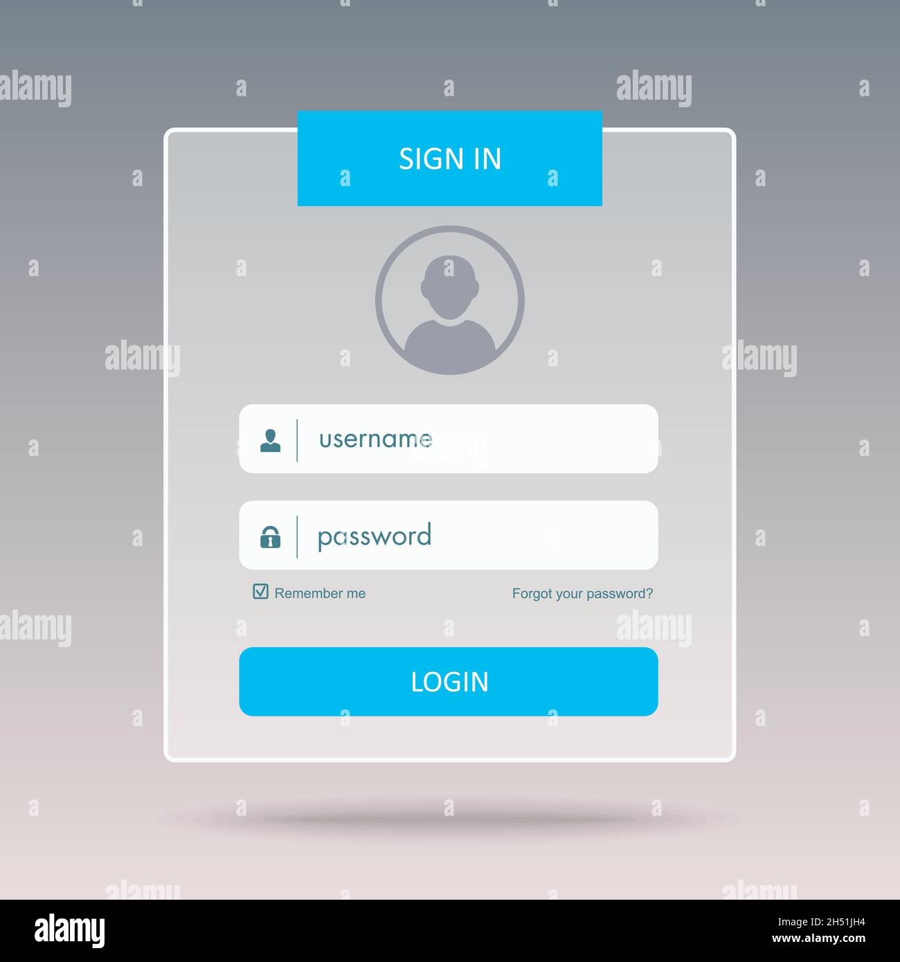 The Modern Vector Login Form Design Eps 10 Stock Vector Image And Art Alamy