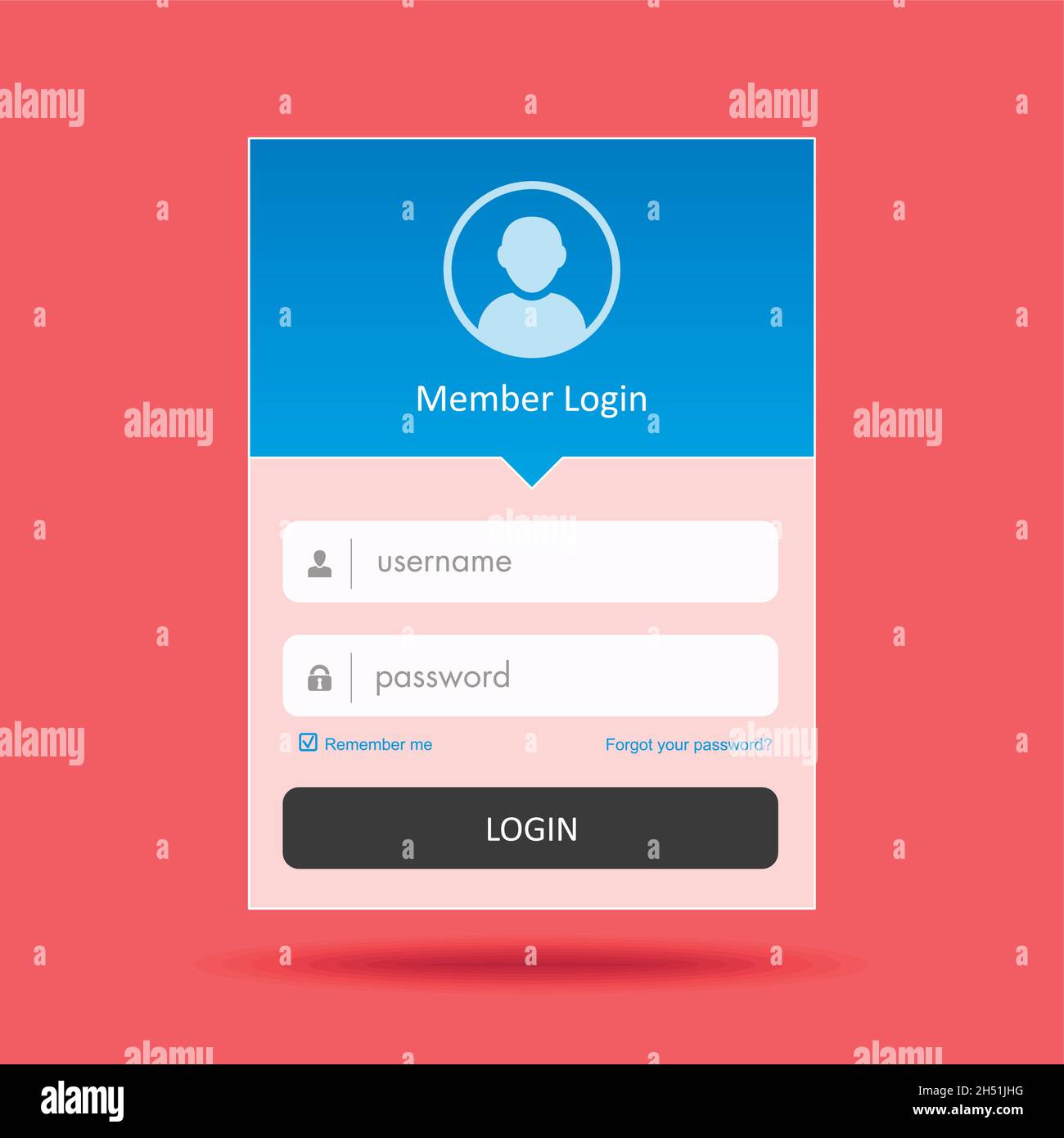 The modern vector login form design eps 10 Stock Vector Image & Art - Alamy