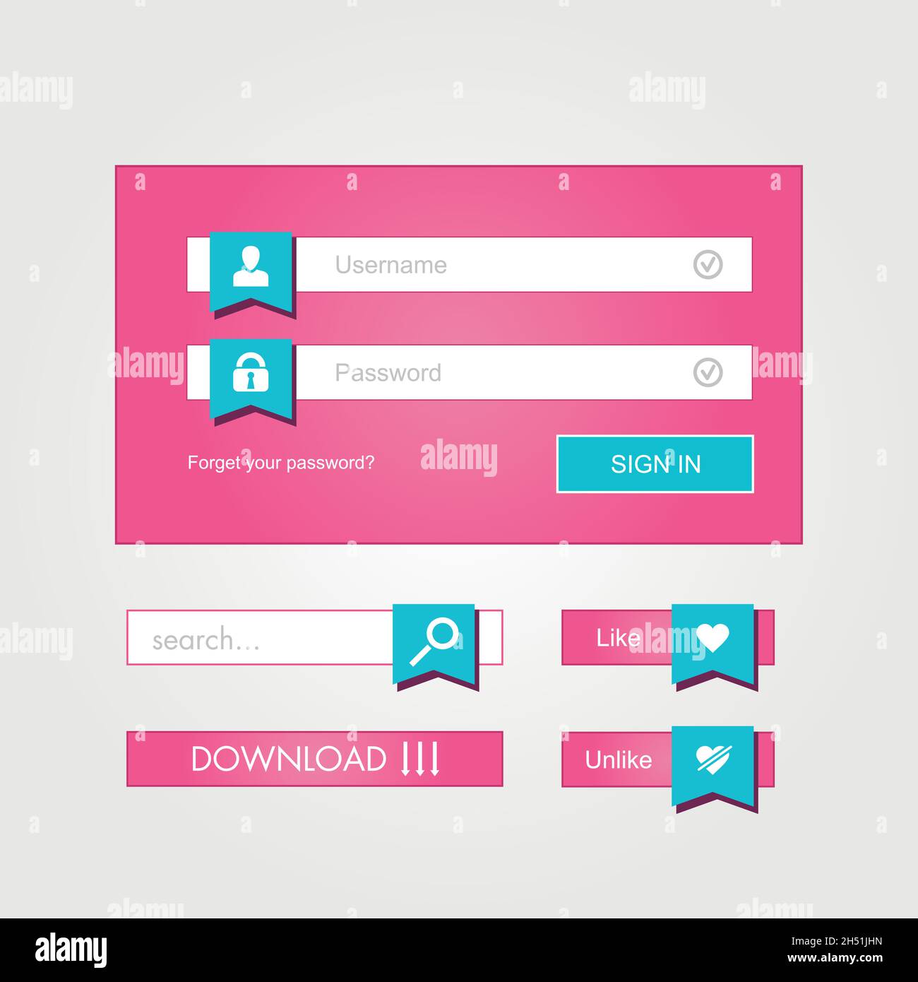 The modern vector login form eps 10 Stock Vector Image & Art - Alamy