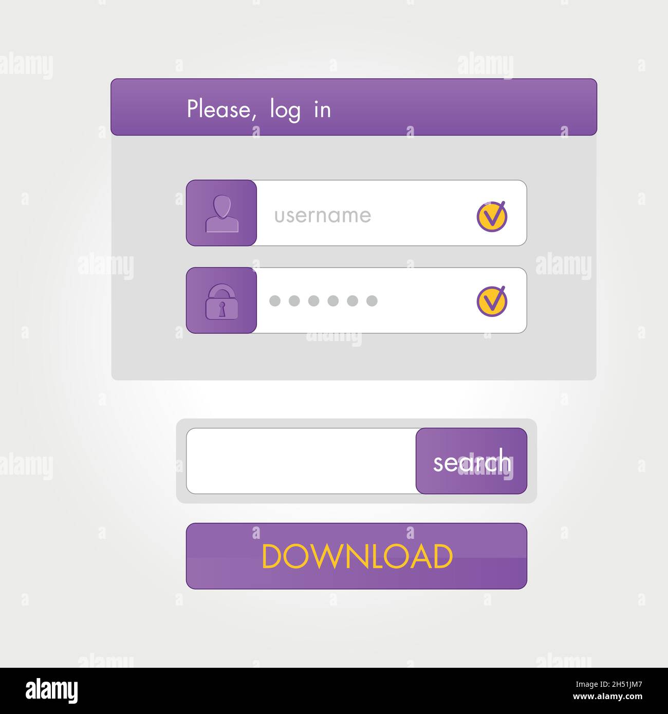 The modern vector login form eps 10 Stock Vector Image & Art - Alamy