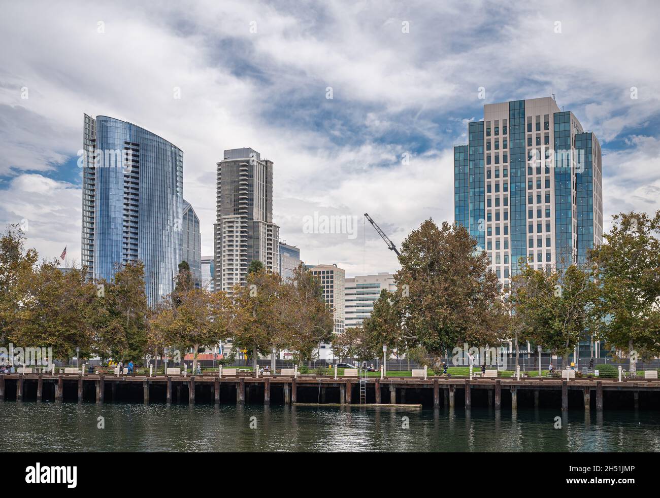 San Diego, California, USA - October 4, 2021: Embarcadero boardwalk ...