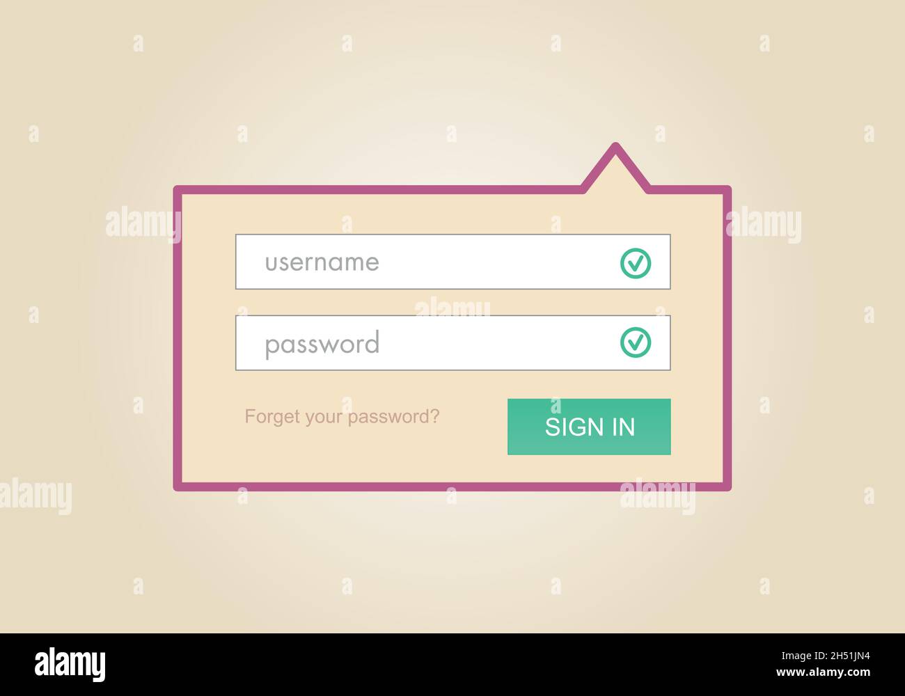 The modern vector login form eps 10 Stock Vector Image & Art - Alamy
