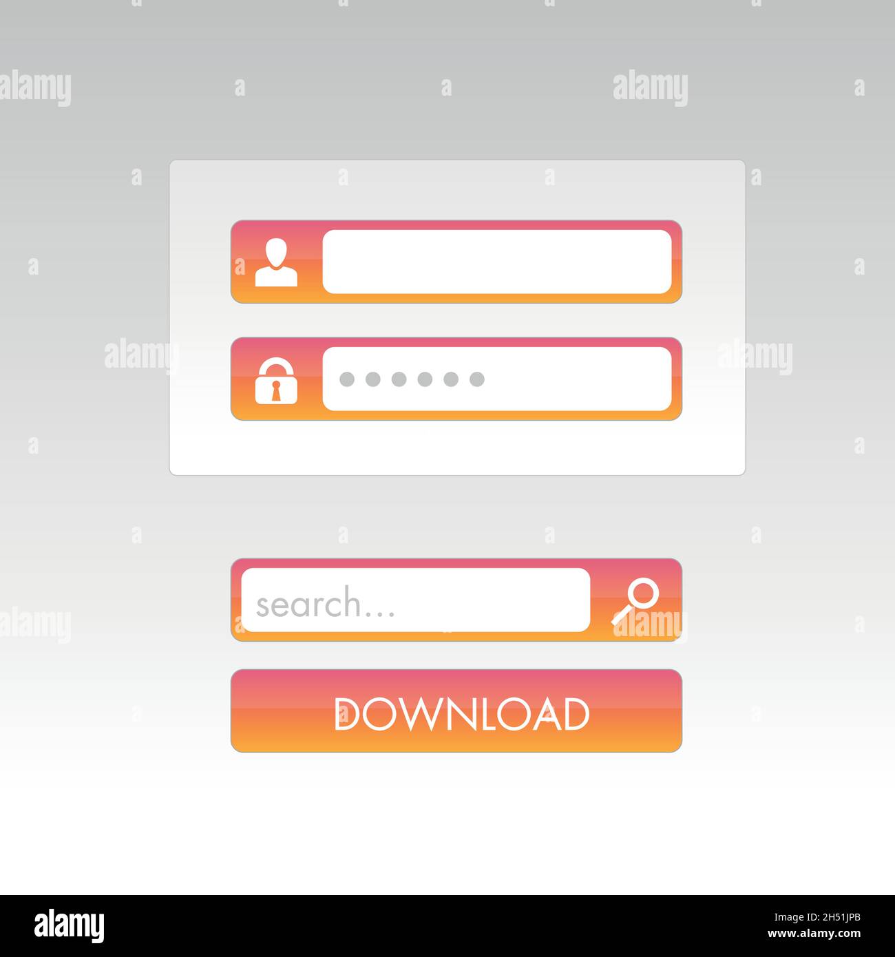 The modern vector login form eps 10 Stock Vector Image & Art - Alamy