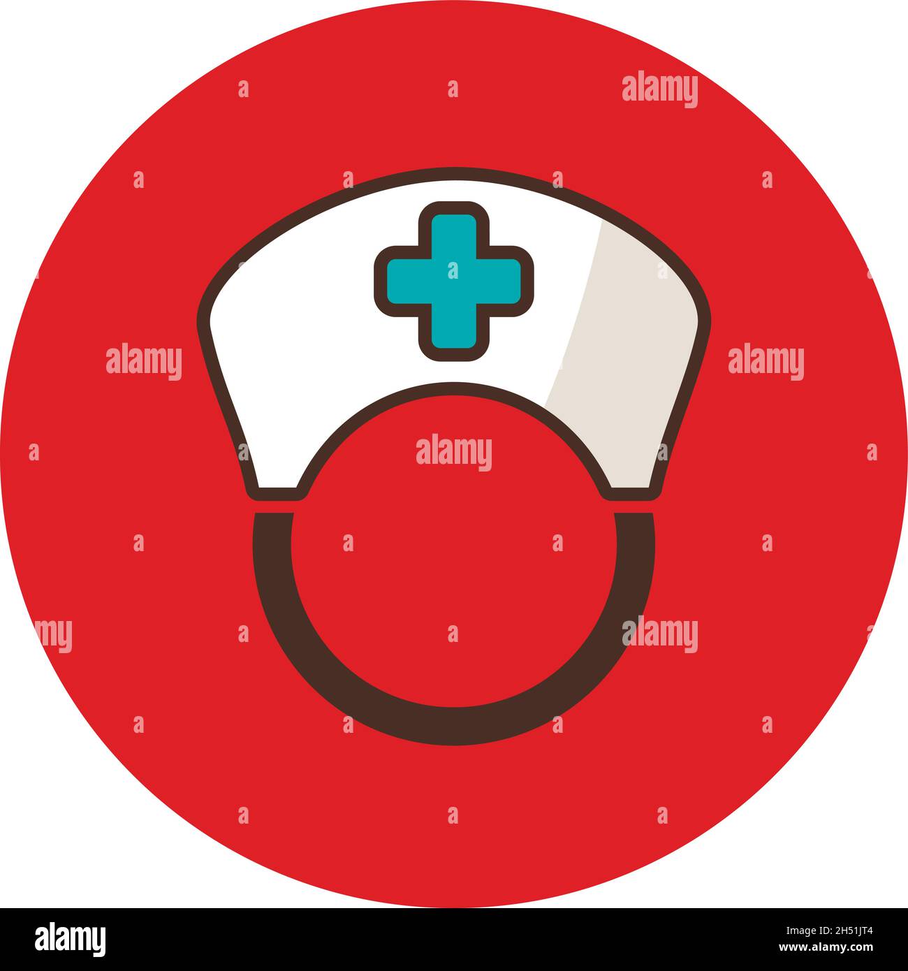 Nurse flat icon. Medical vector, eps 10 Stock Vector Image & Art - Alamy