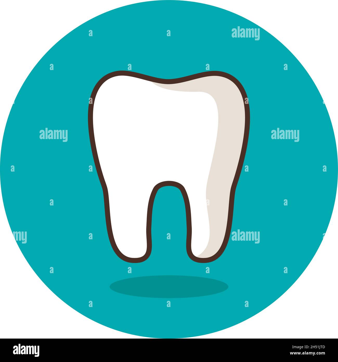 Tooth flat icon. Medical vector, eps 10 Stock Vector Image & Art - Alamy
