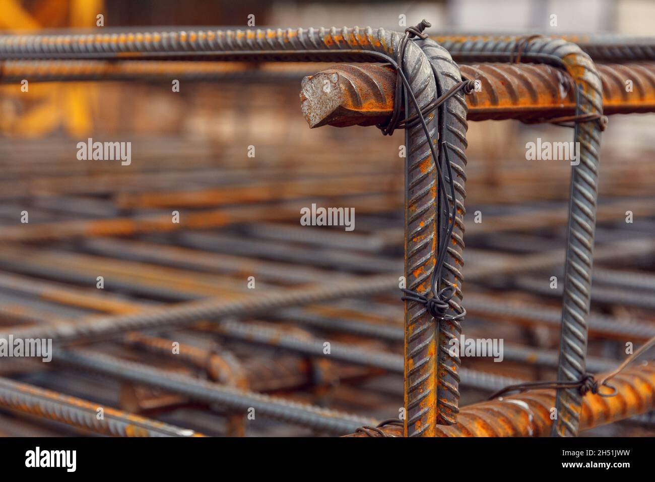 Reinforcement steel rod. Steel rebar for reinforcement concrete at ...