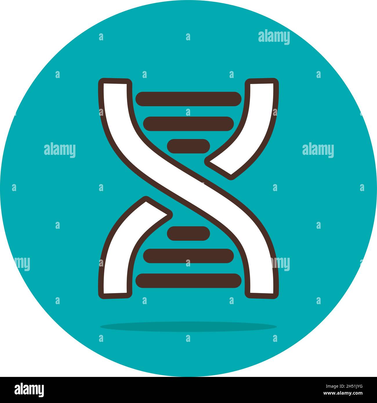 DNA flat icon. Medical vector, eps 10 Stock Vector Image & Art - Alamy