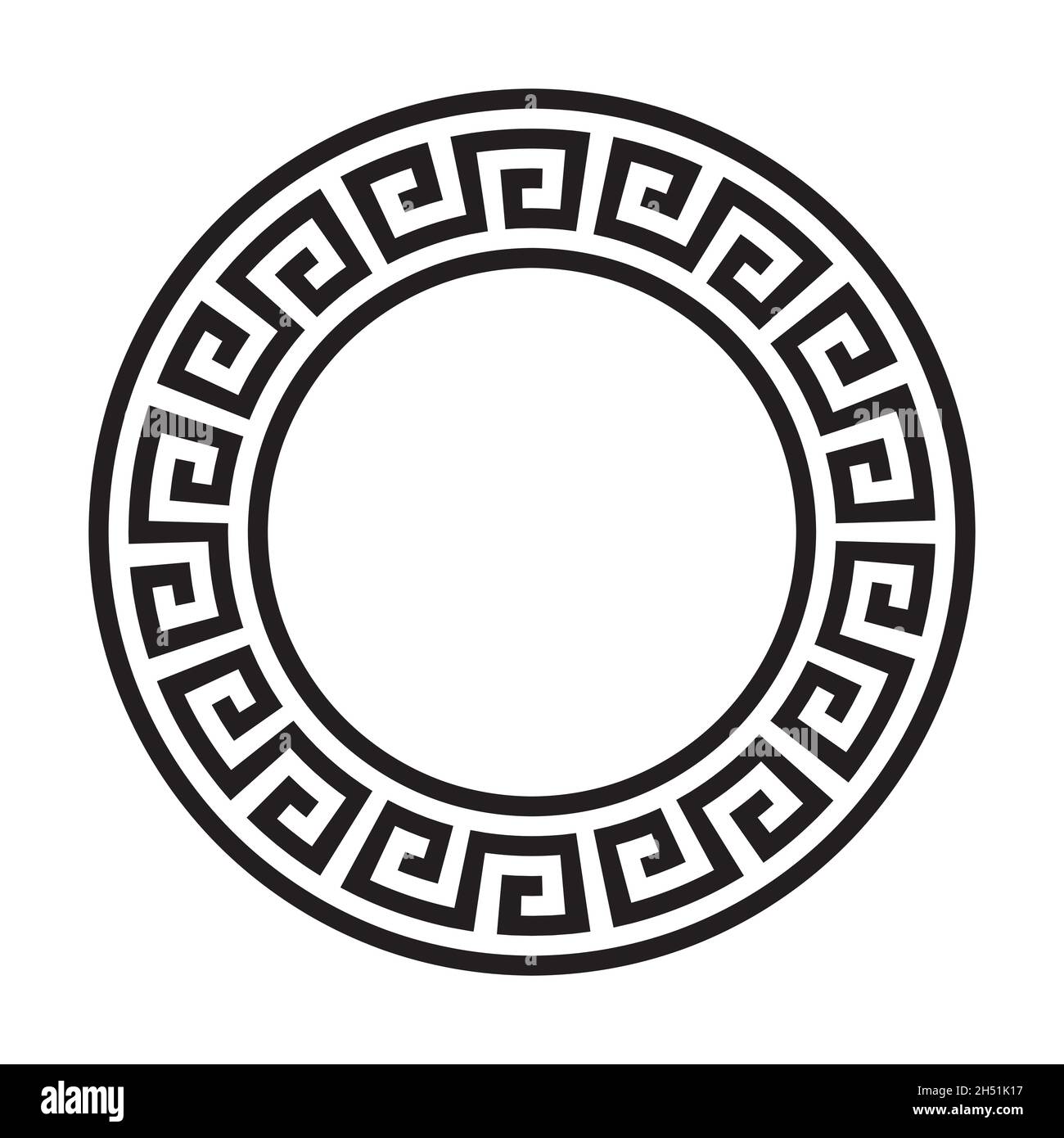 Circle frame of simple greek pattern Stock Vector Image & Art - Alamy