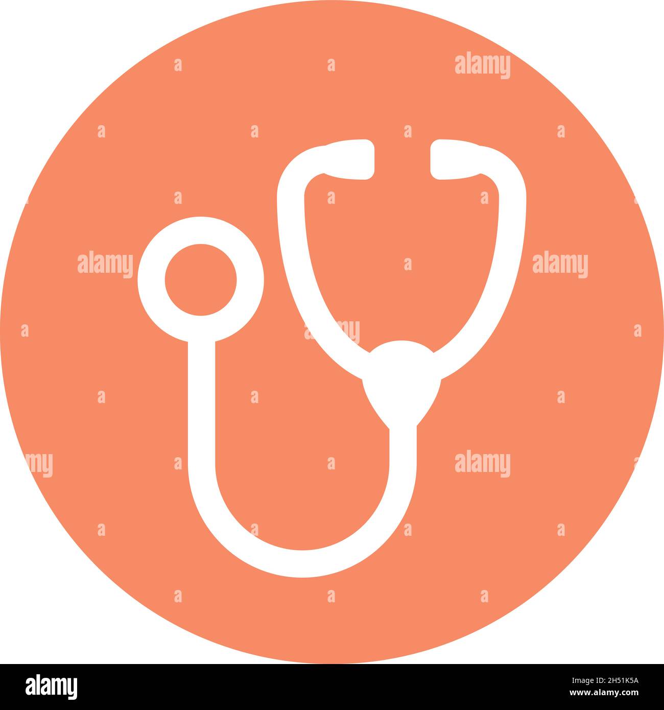Stethoscope flat icon vector. Medical vector, eps 10 Stock Vector Image ...