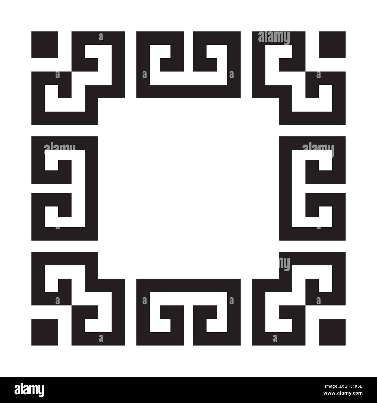 Square frame of simple greek pattern Stock Vector Image & Art - Alamy