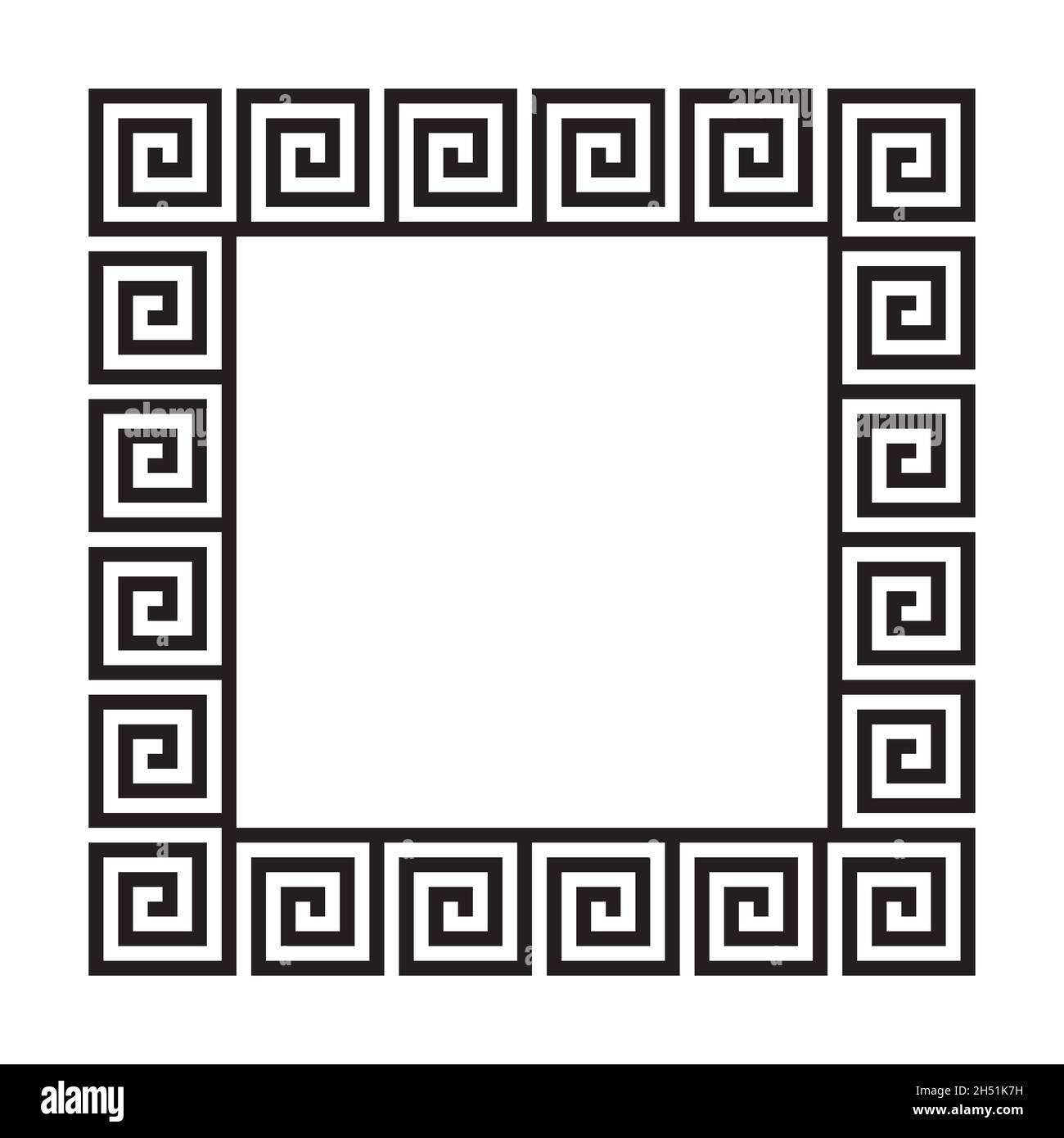 Square frame of simple greek pattern Stock Vector Image & Art - Alamy