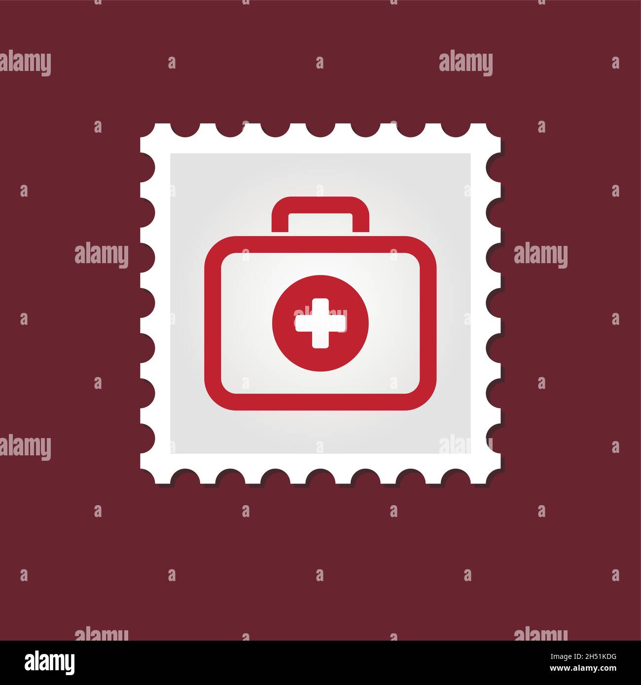 Vector sign, medical stamp first aid kit outline, eps 10 Stock Vector ...