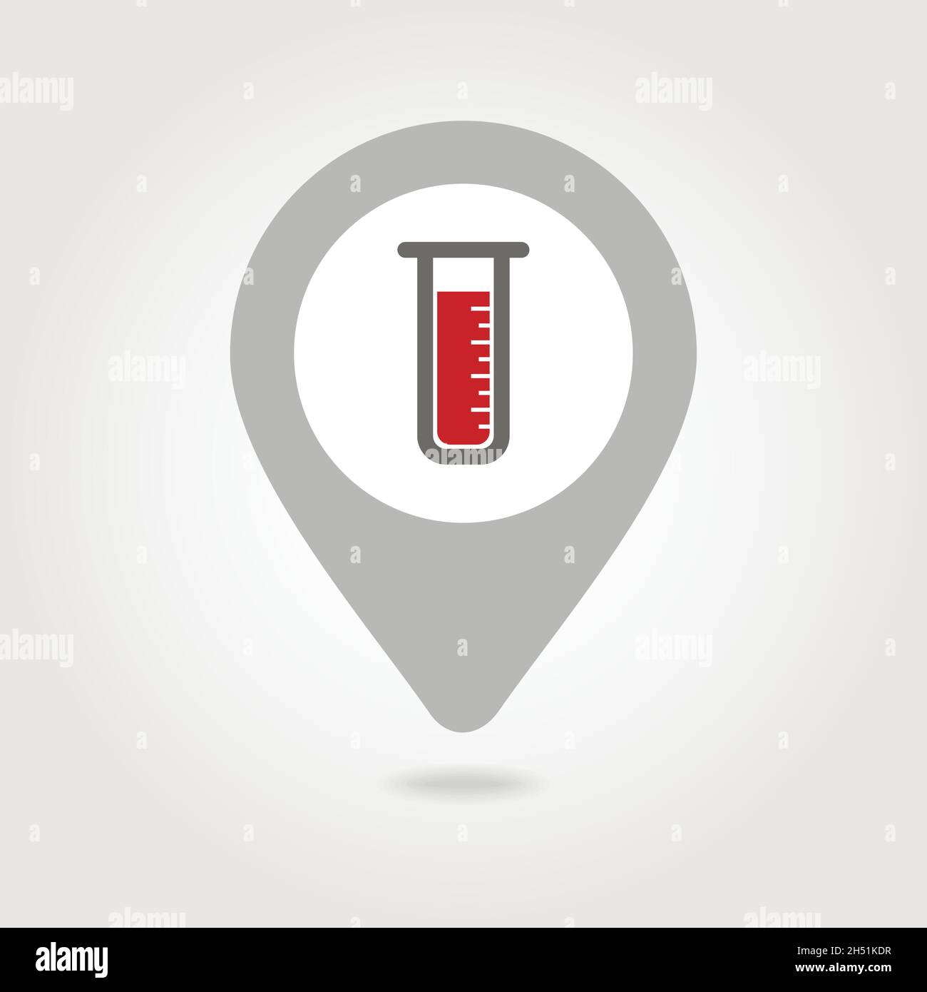Laboratory medical map pin icon, map pointer, vector illustration eps ...