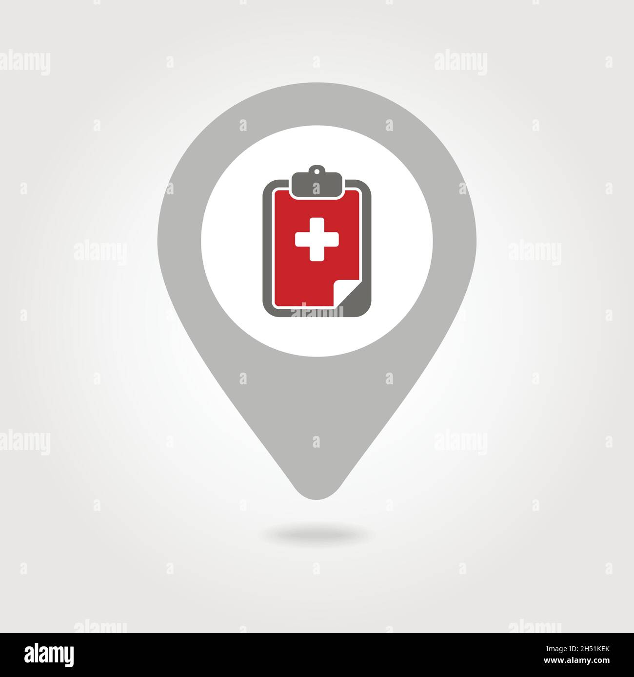 Clipboard medical map pin icon, map pointer, vector illustration eps 10 ...