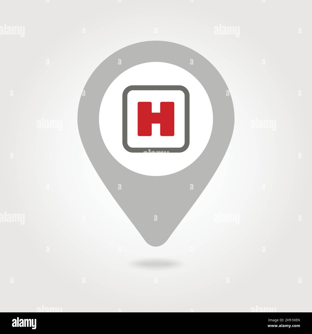 Hospital sign map pin icon, map pointer, vector illustration eps 10 ...