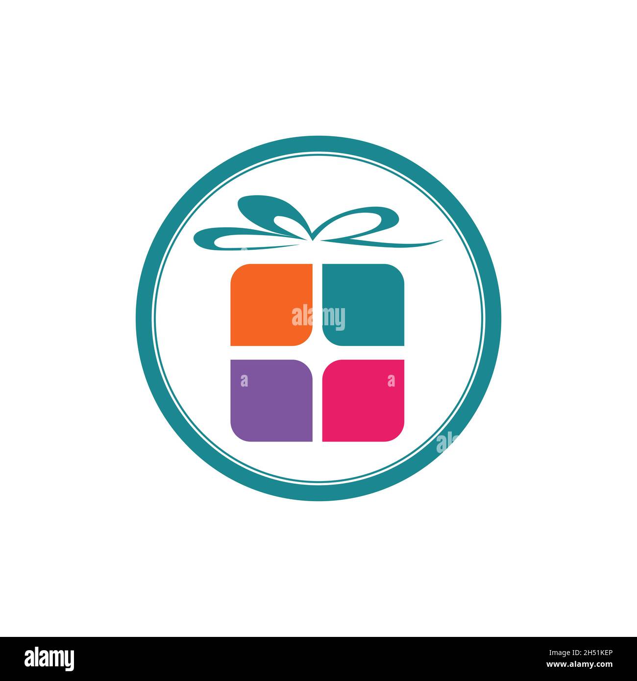 simple Gift Logo Simbol Desain Template Vektor Stock Vector Image & Art ...