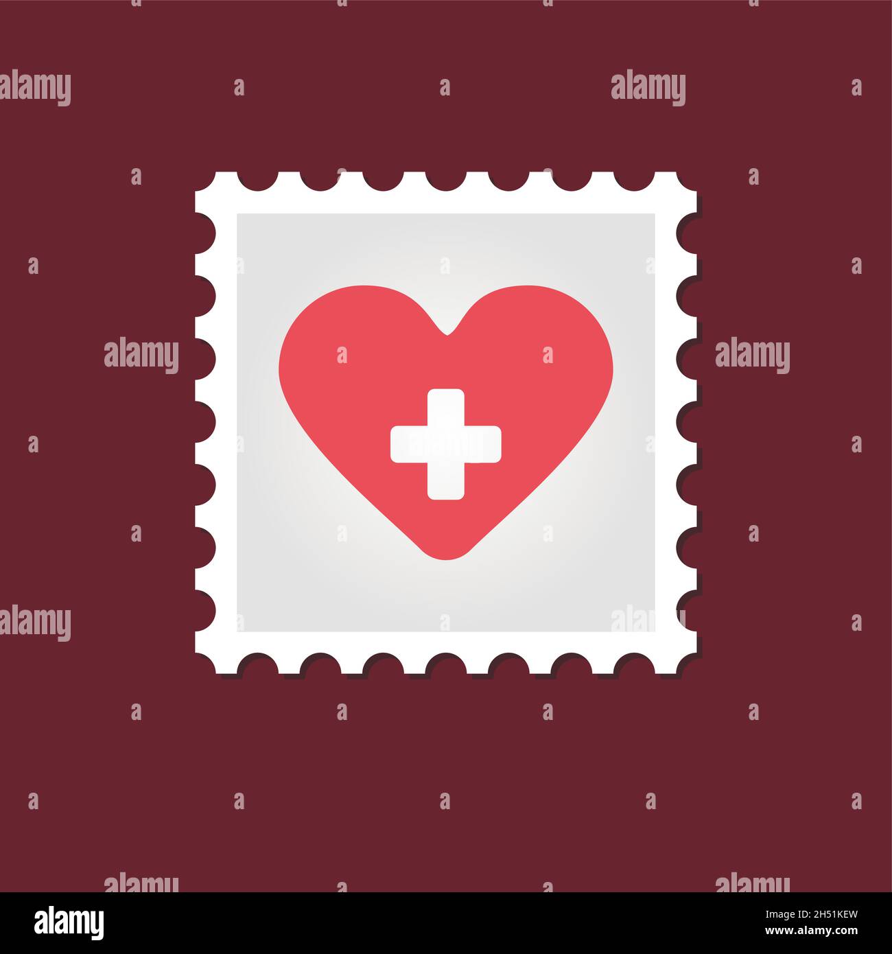 Vector sign, medical stamp heart outline, eps 10 Stock Vector Image ...