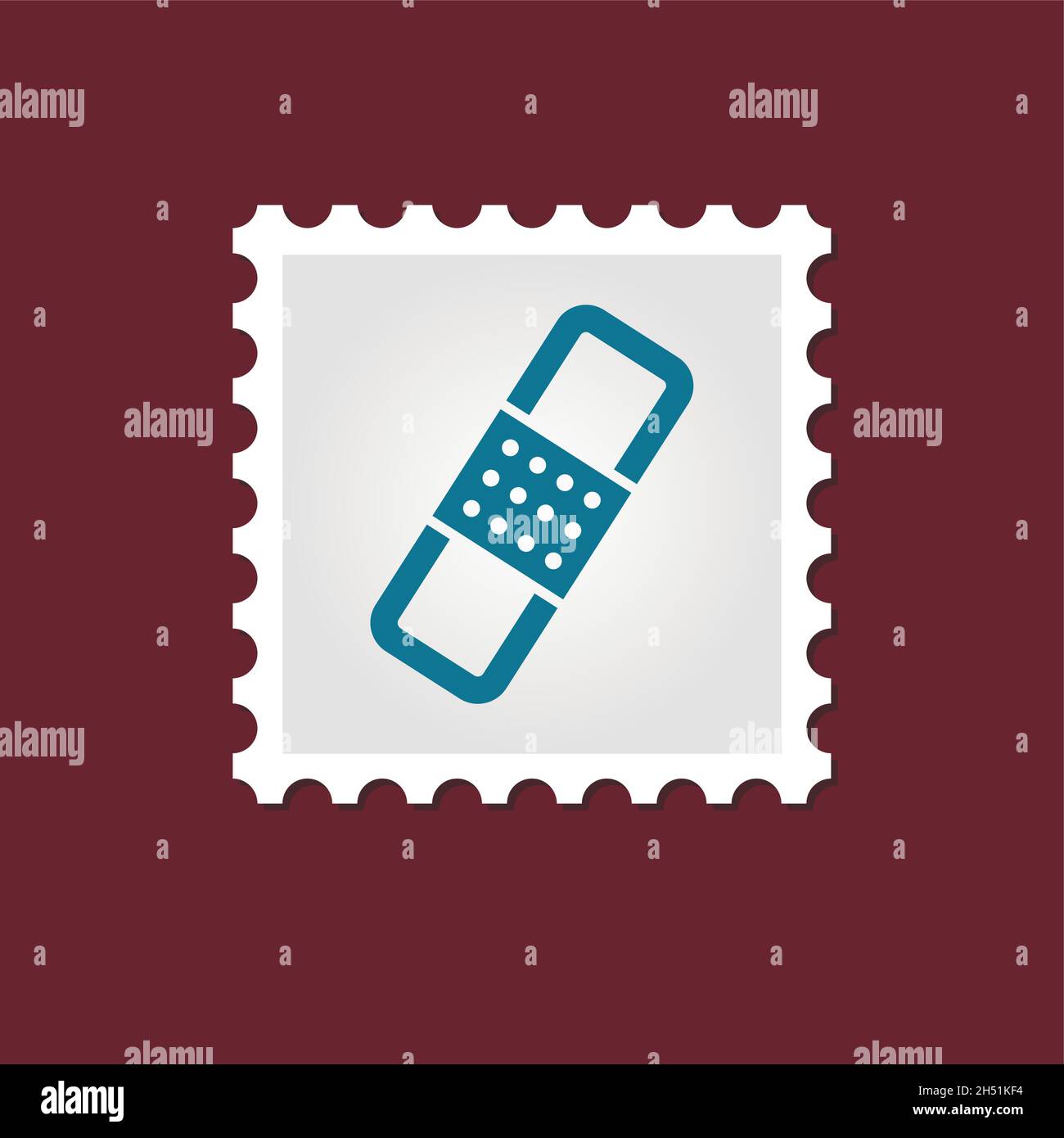 Vector sign, medical stamp band aid outline, eps 10 Stock Vector Image ...