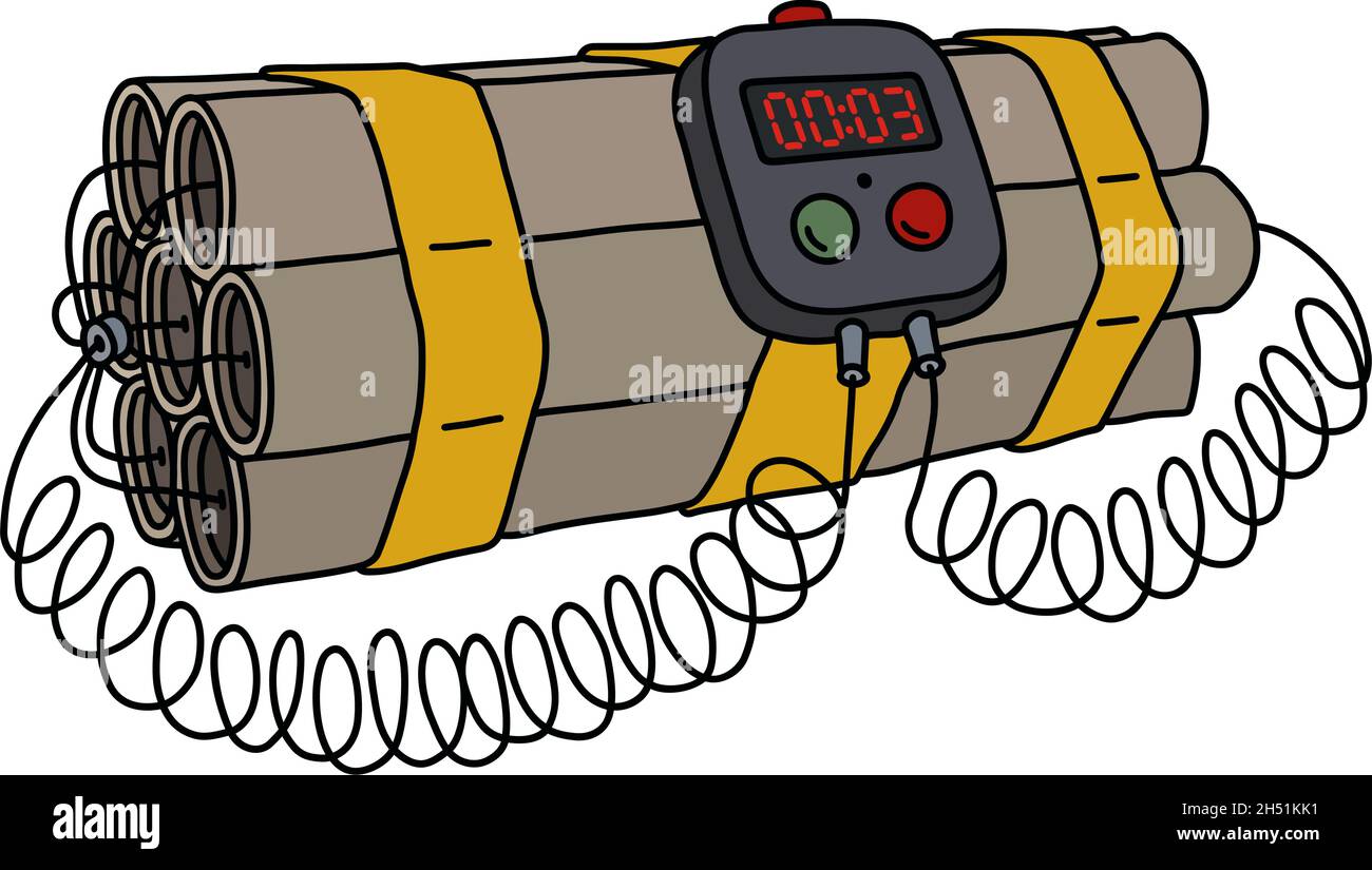 The vectorized hand drawing of a timed charge Stock Vector Image & Art ...