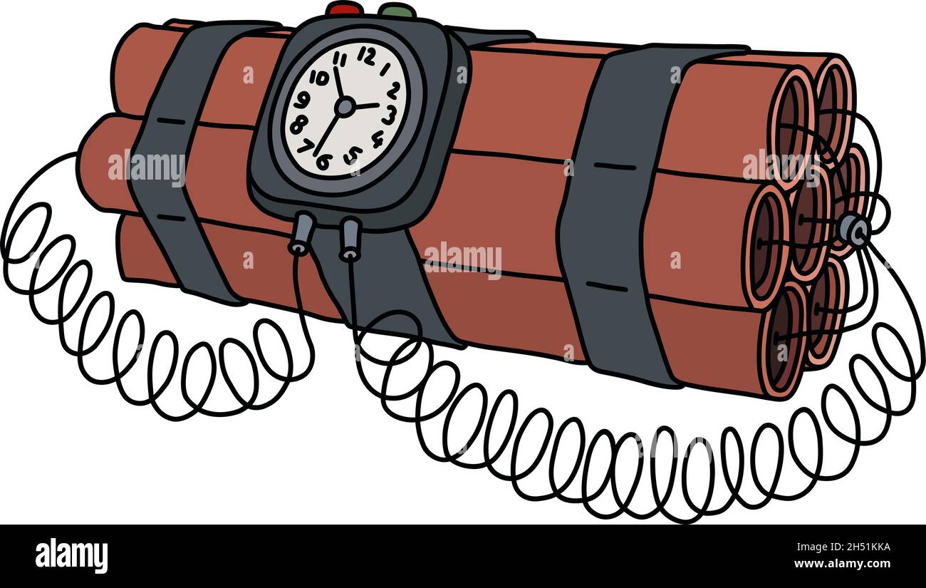 The vectorized hand drawing of a timed charge Stock Vector Image & Art ...