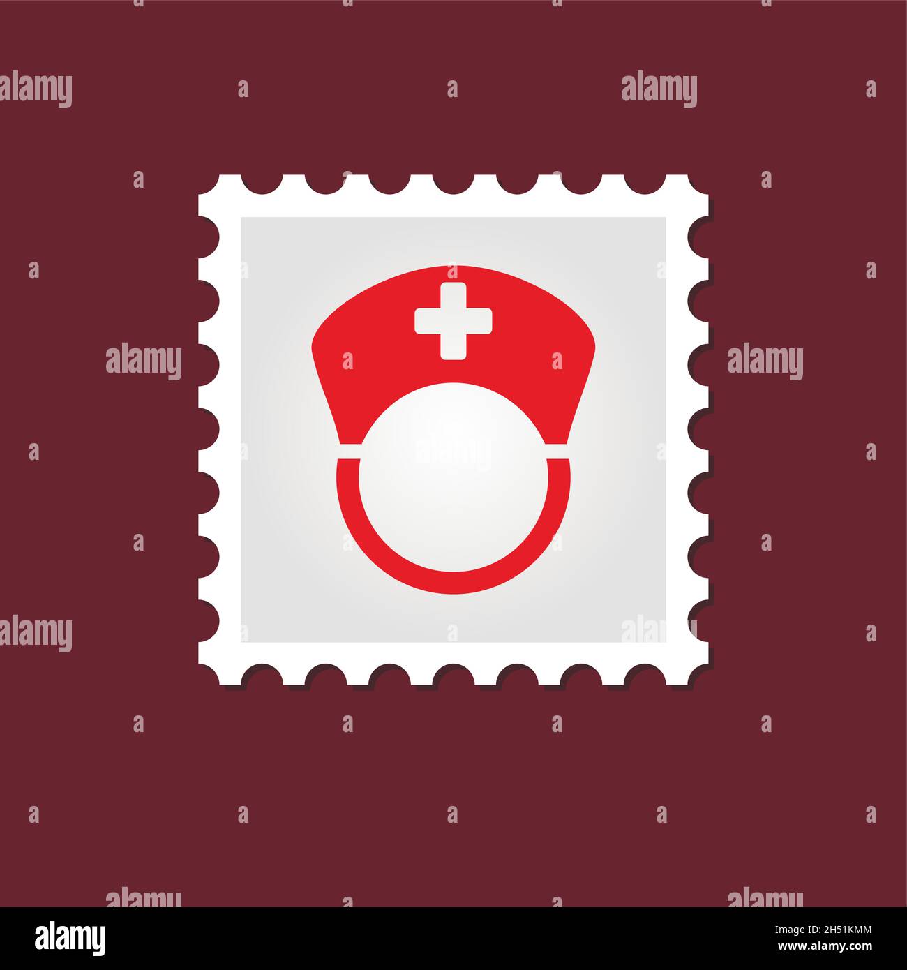Vector sign, medical stamp nurse outline, eps 10 Stock Vector Image ...
