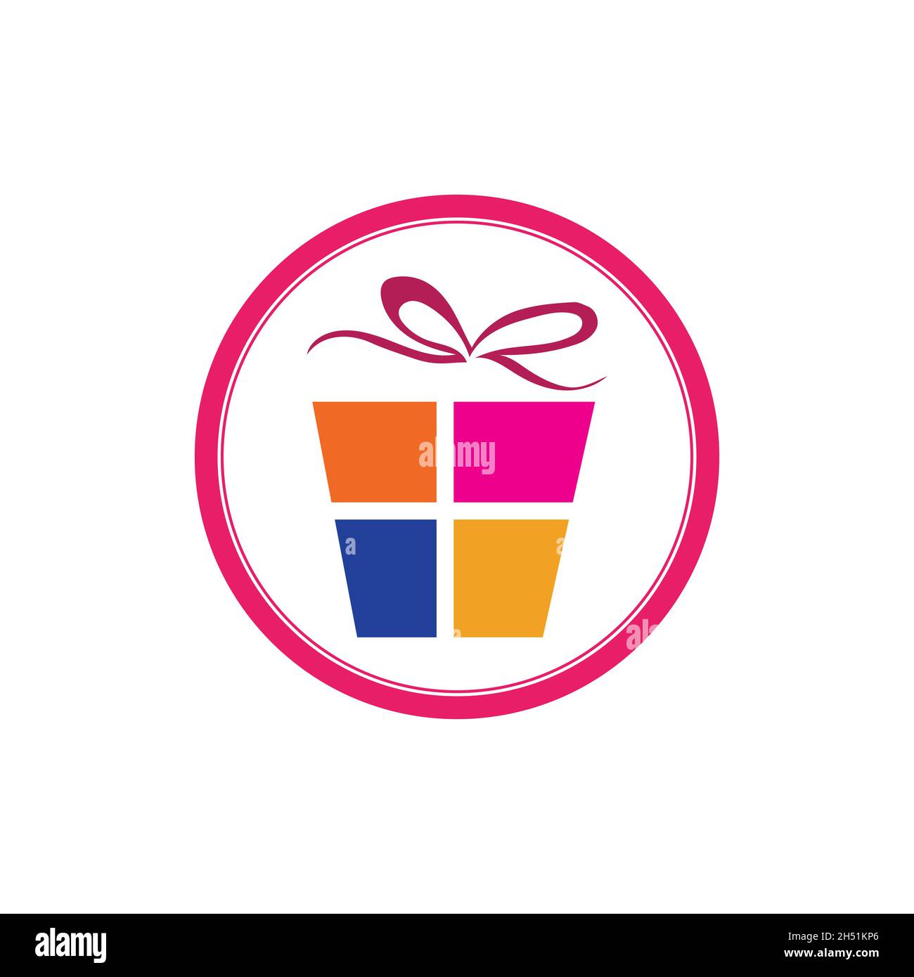 simple Gift Logo Simbol Desain Template Vektor Stock Vector Image & Art ...