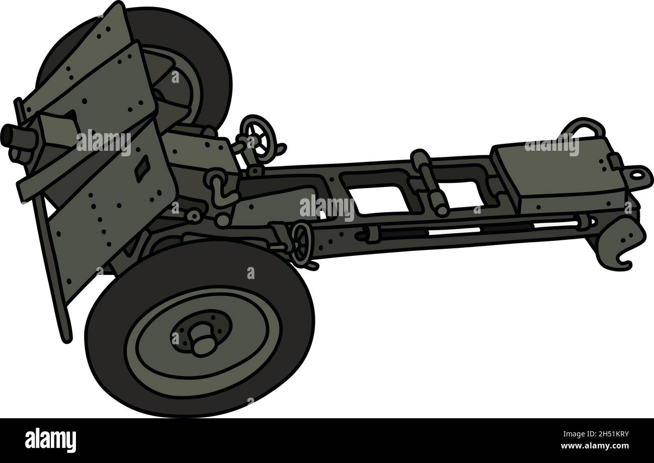 Field gun drawing Stock Vector Images - Alamy