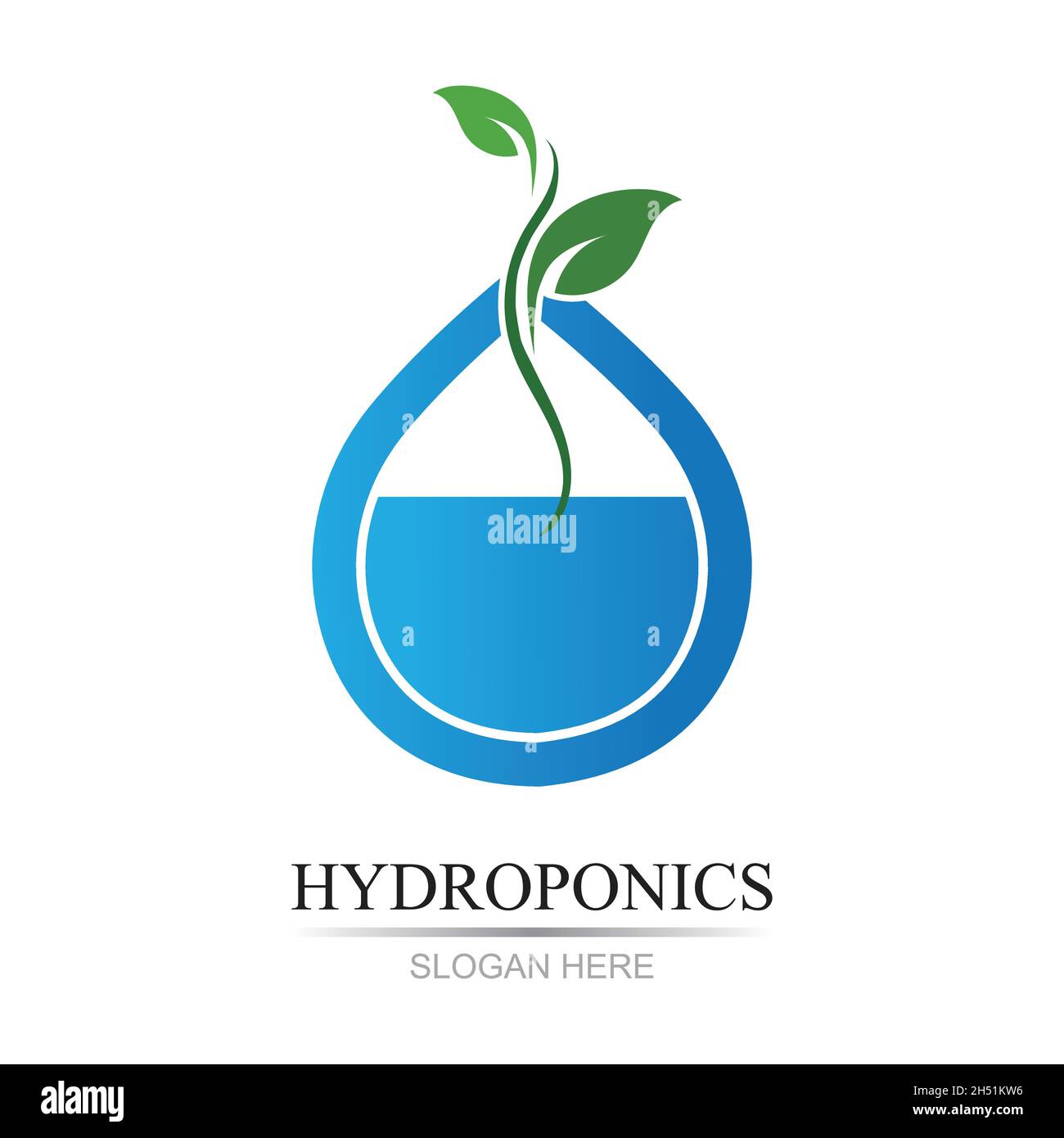 hydroponics logo vector illustration design template Stock Vector Image ...