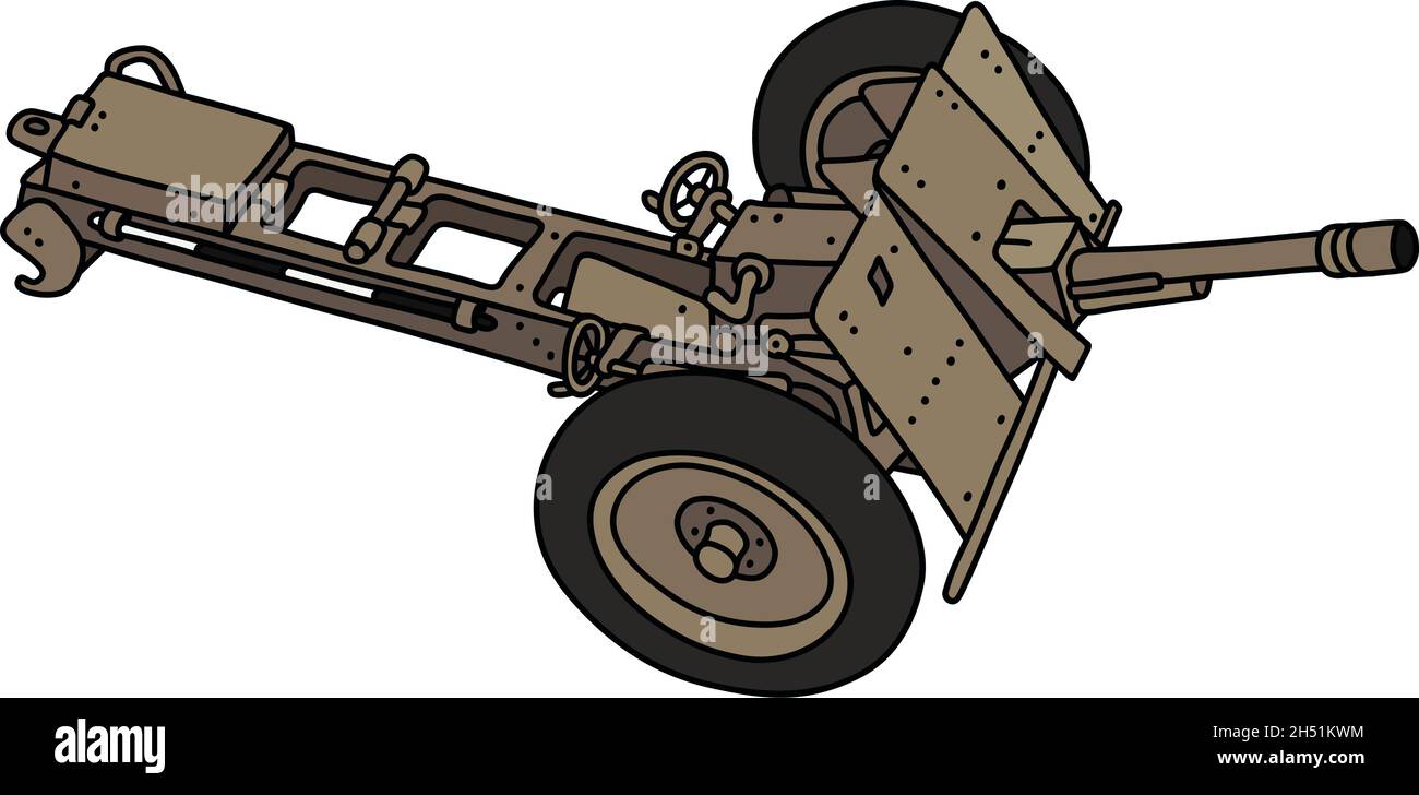 Field gun drawing Stock Vector Images - Alamy