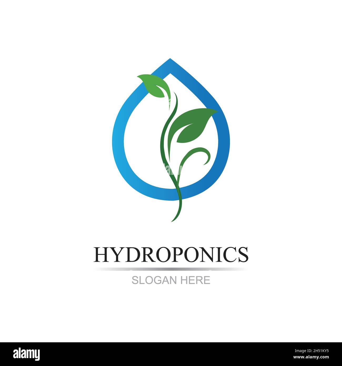 hydroponics logo vector illustration design template Stock Vector Image ...
