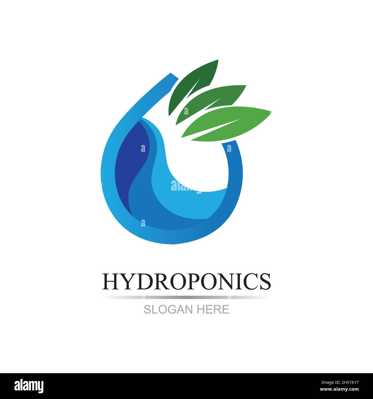 hydroponics logo vector illustration design template Stock Vector Image ...