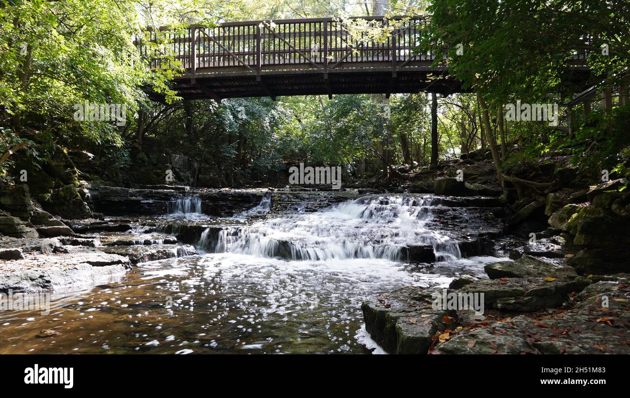 Creek Under Bridge Running Water Stock Photo - Alamy