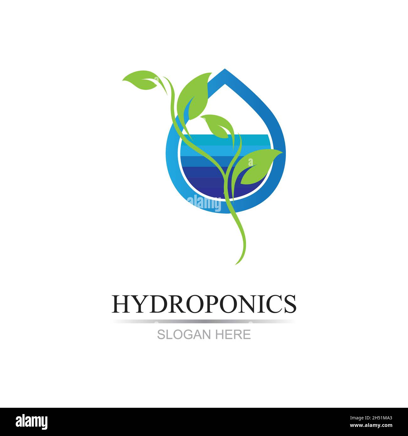 hydroponics logo vector illustration design template Stock Vector Image ...