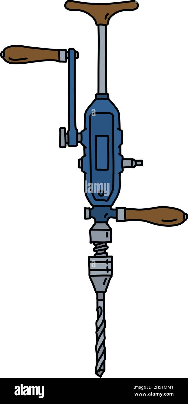 Old drilling machine Stock Vector Images - Alamy
