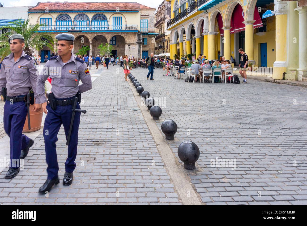 Cuban police on patrol in Old Havana, Cuba Stock Photo - Alamy