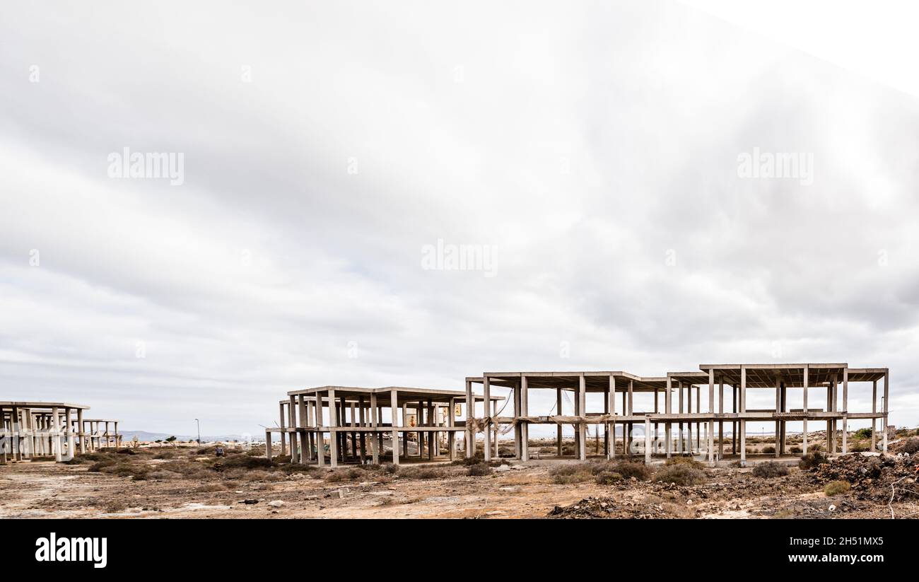 Ruins spoiling the environment of fuerteventura island Stock Photo - Alamy