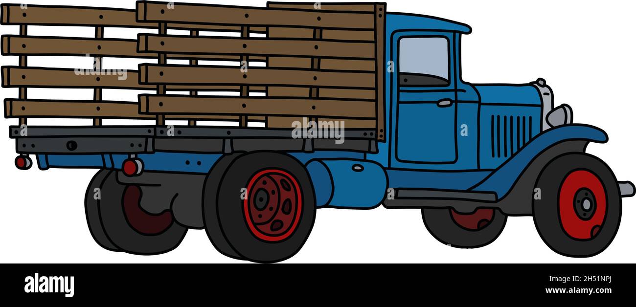 Classic car country road Stock Vector Images - Alamy