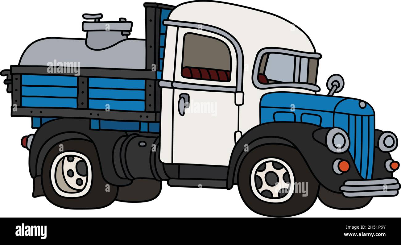 Vintage milk truck Stock Vector Images - Alamy