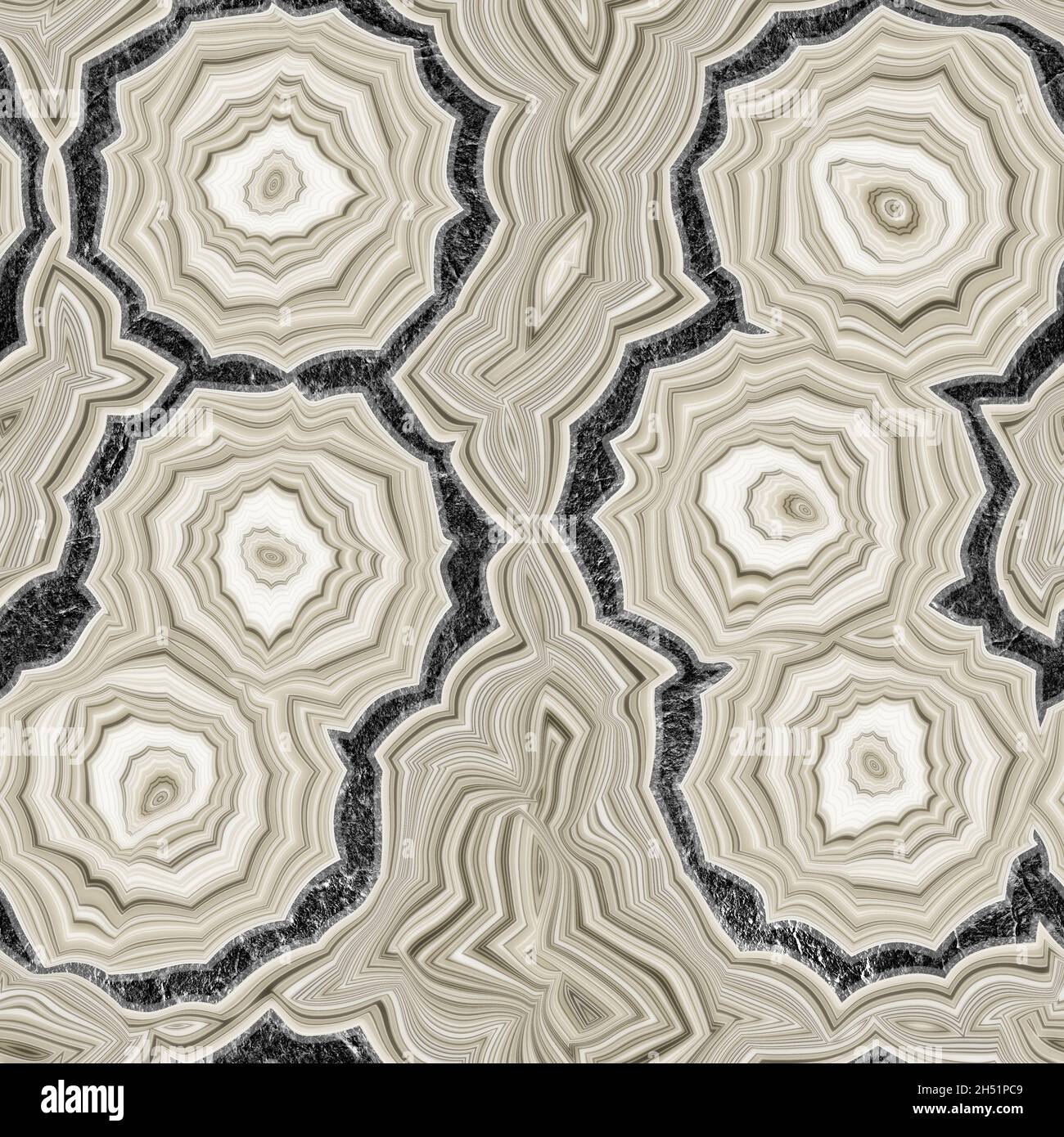 Seamless banded agate geode marble rock with gray stone edge surface ...