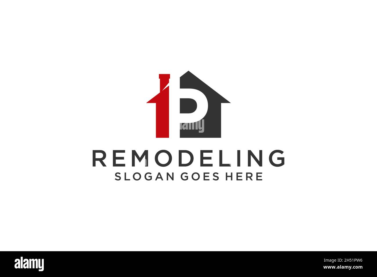 Letter P for Real Estate Remodeling Logo. Construction Architecture ...