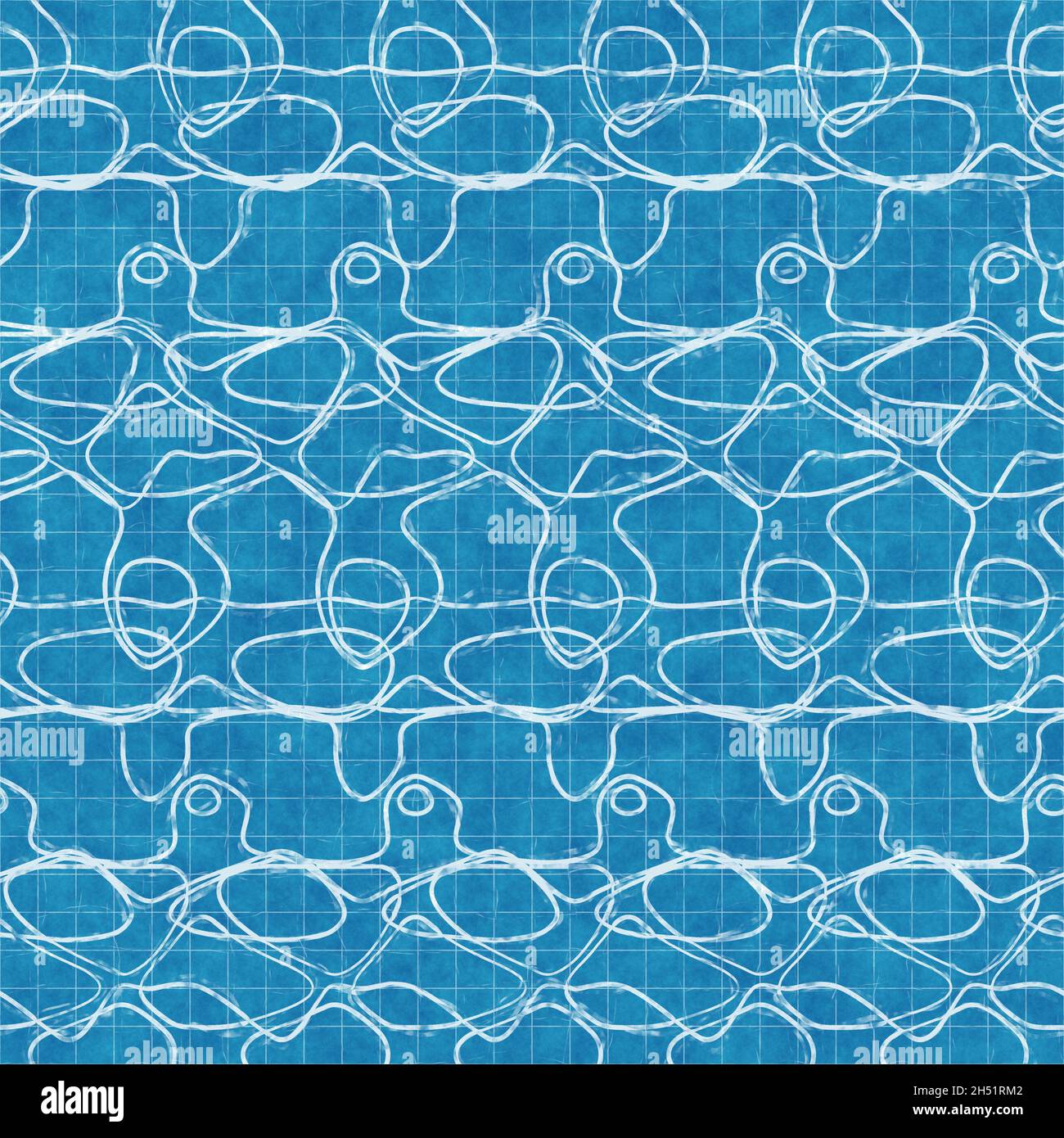 Seamless bright blue blueprint hi-res stock photography and images - Alamy