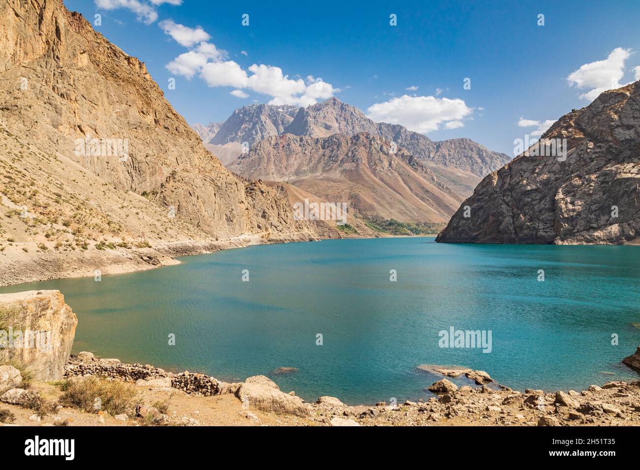 Haft Kul, Sughd Province, Tajikistan. Blue water in Kuli Marghzor, Haft ...