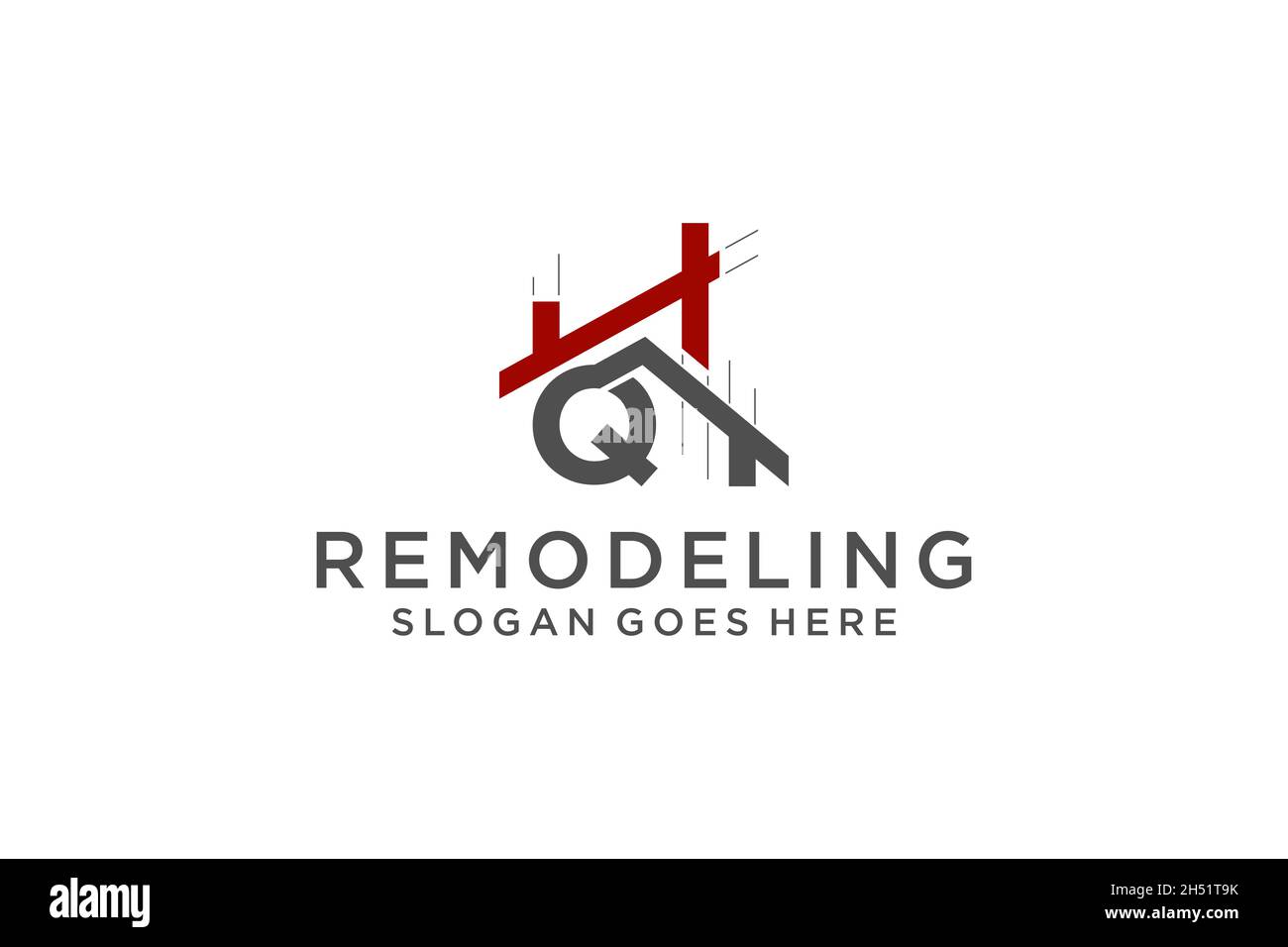 Letter Q for Real Estate Remodeling Logo. Construction Architecture ...