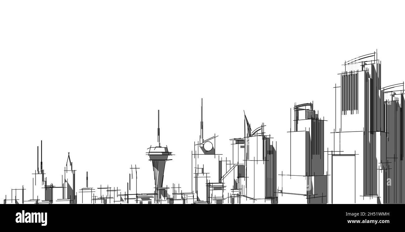 Architecture building 3d illustration, 3D illustration architecture ...