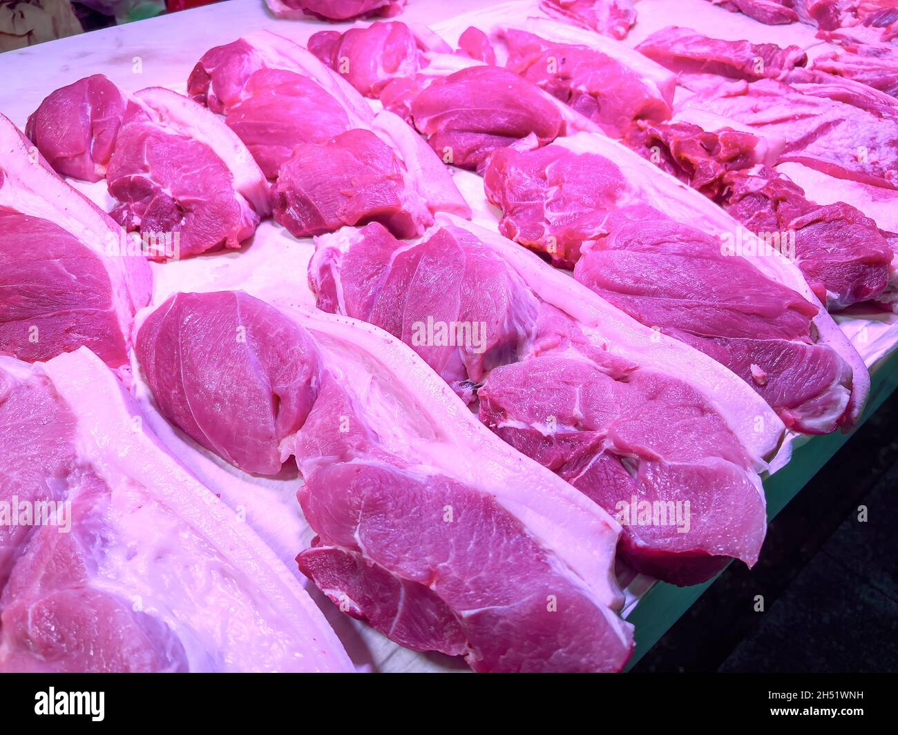 Animal blood market stall hi-res stock photography and images - Alamy