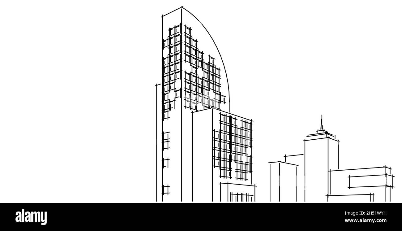 Architecture building 3d illustration, 3D illustration architecture ...