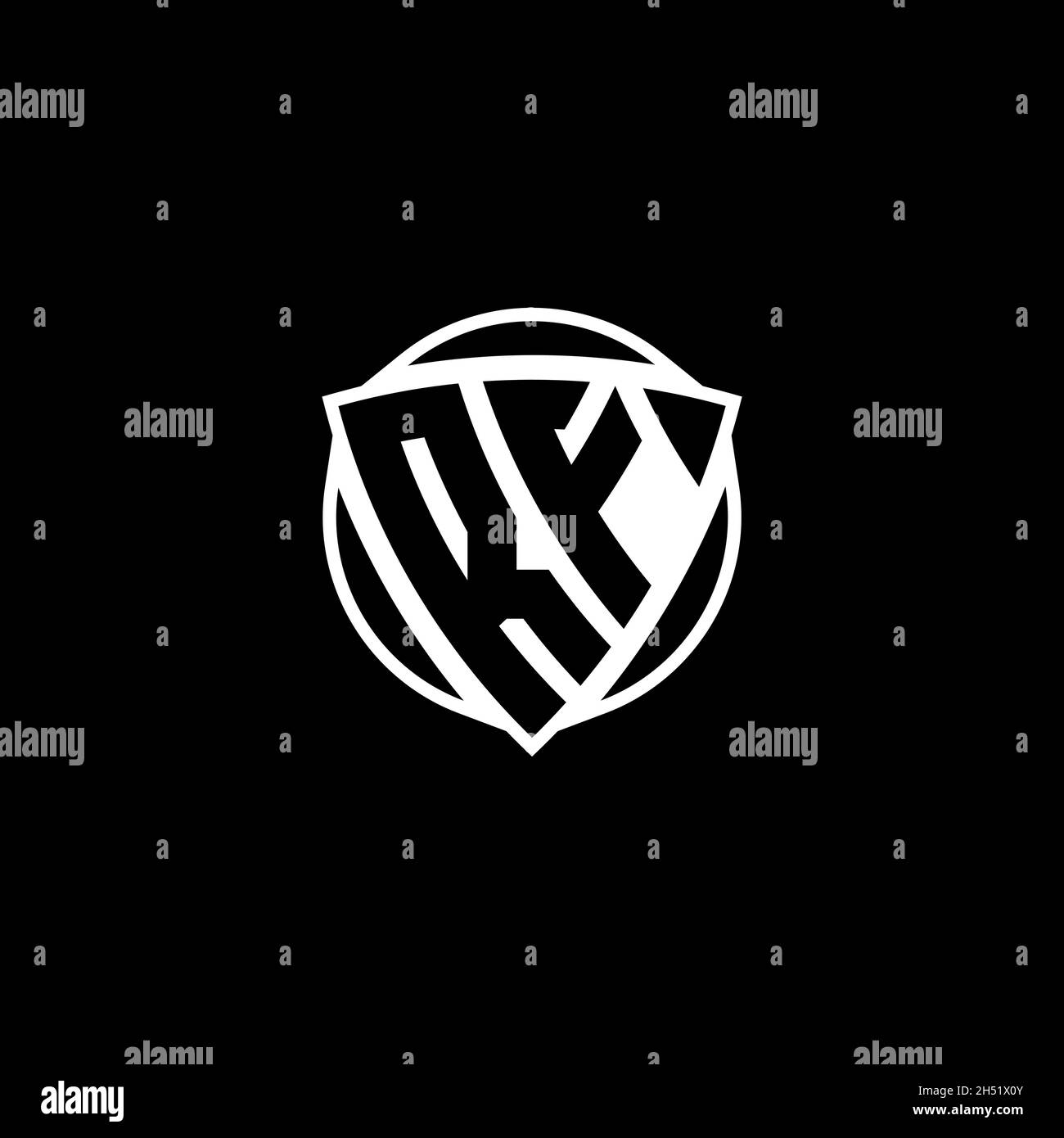 RF Monogram logo letter with triangle shield shape style design ...