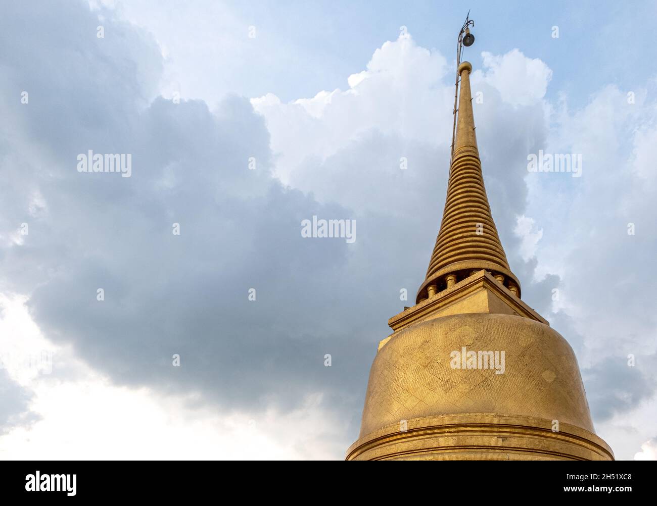 Stupa at the Golden Mount Temple also known as Wat Saket in Bangkok Stock Photo - Alamy